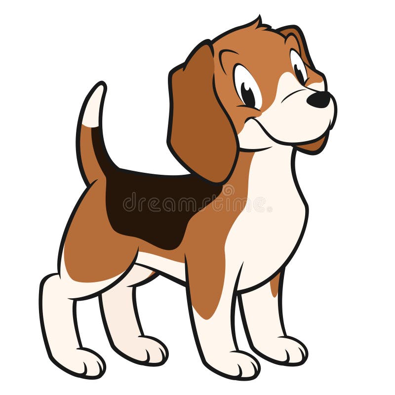 Cartoon Beagle stock vector. Illustration of funny, domestic - 47641062