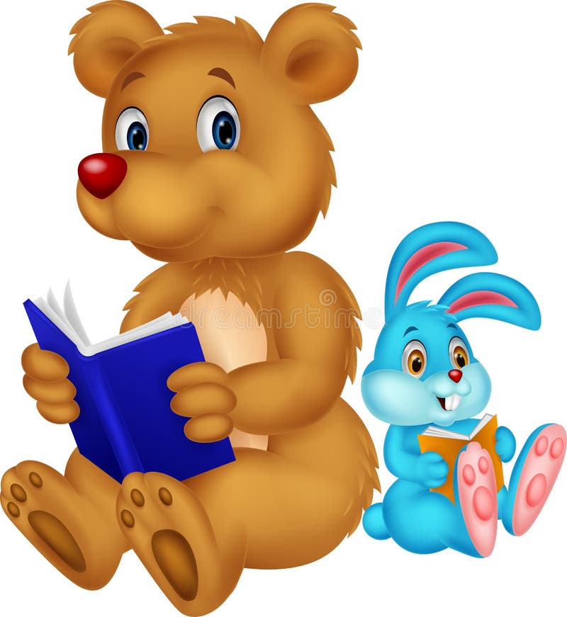 Cartoon Rabbit Reading Book Stock Illustrations – 452 Cartoon Rabbit ...