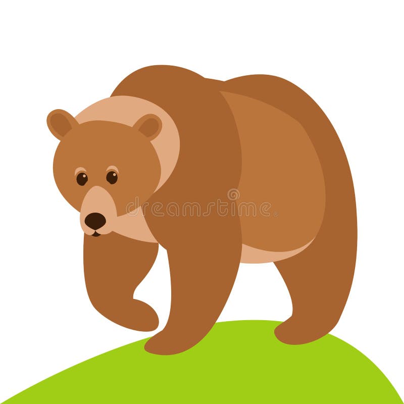 Cartoon Bear Vector Illustration Flat Style Profile Stock Vector ...