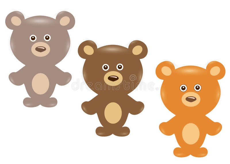 Cartoon bears in the set stock vector. Illustration of graphics - 213728277