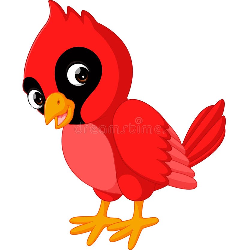 Cardinal bird cartoon stock vector. Illustration of beautiful - 120757925