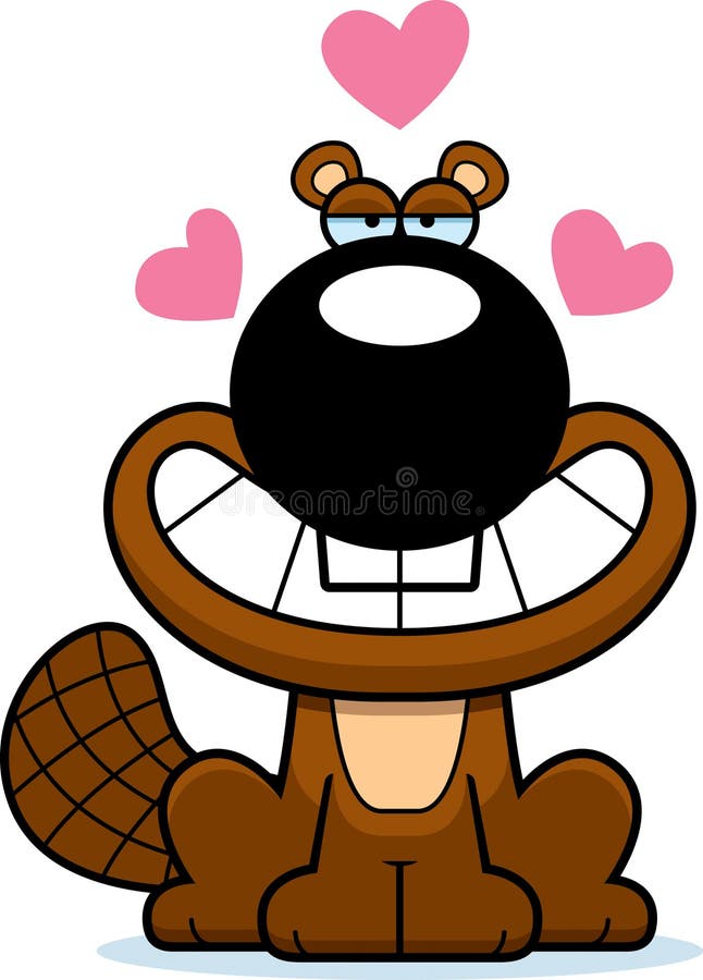 Cartoon Beaver Love stock vector. Illustration of love - 51467270