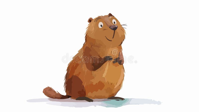 Cartoon Beaver Vector Illustration for Animation Projects Stock Vector ...