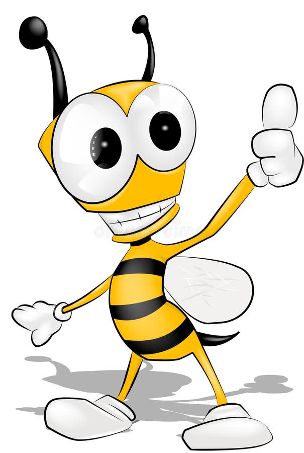 Bee thoughtful stock vector. Illustration of head, cute - 55420800