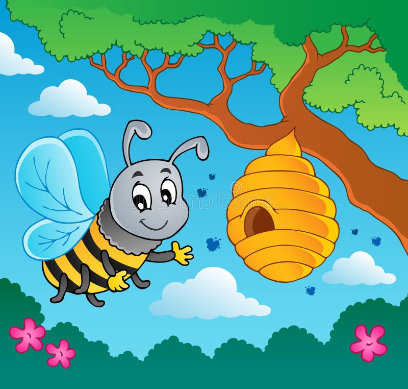 Cartoon Bee Hive Clip Art Free: Honey Bee Cartoon Clip Art Pick