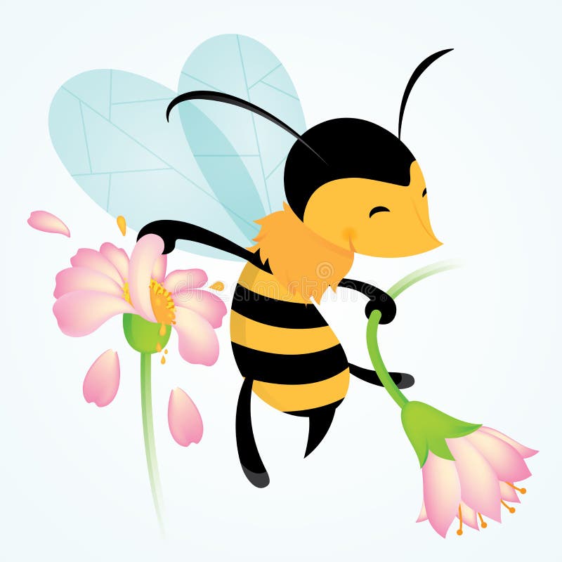 Cartoon Bee Vector Illustration Stock Vector - Illustration of ...