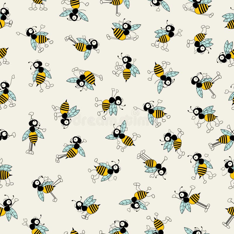 Cartoon bees dancing stock illustration. Illustration of playing - 55006299