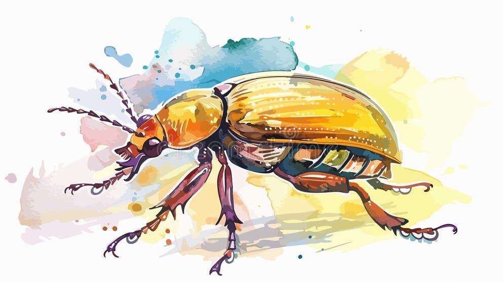 Cartoon Beetle Vector Illustration for Creative Design Projects Stock ...
