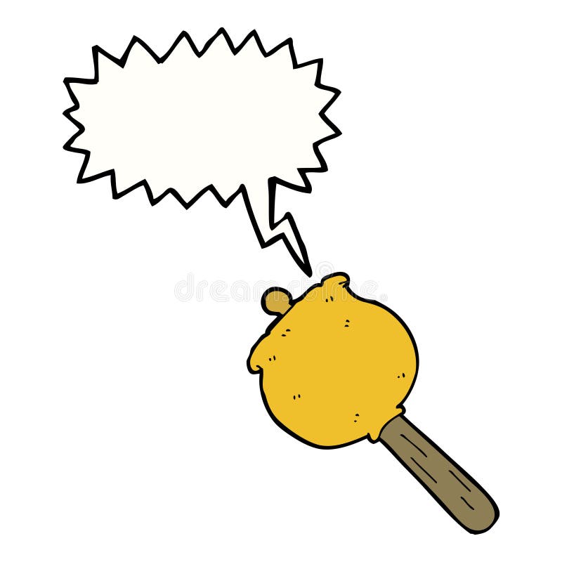 Cartoon Bell with Speech Bubble Stock Illustration - Illustration of ...