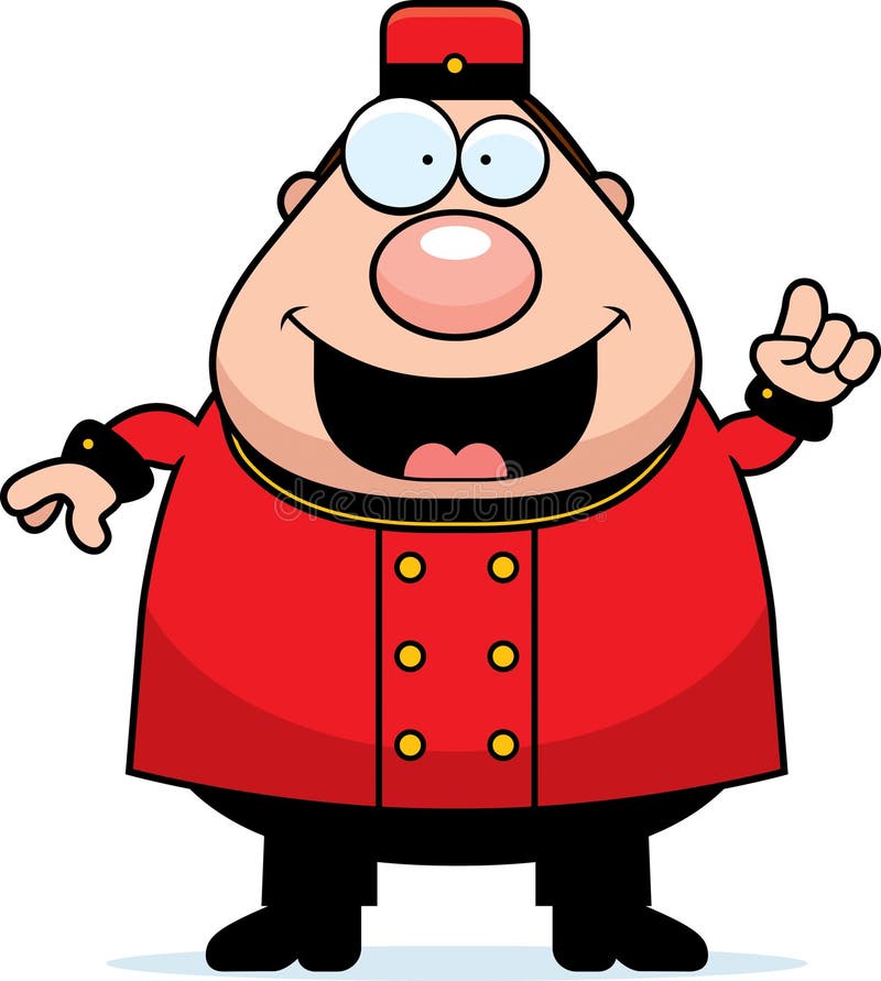 Cartoon Bellhop Sign stock vector. Illustration of sign - 47714003