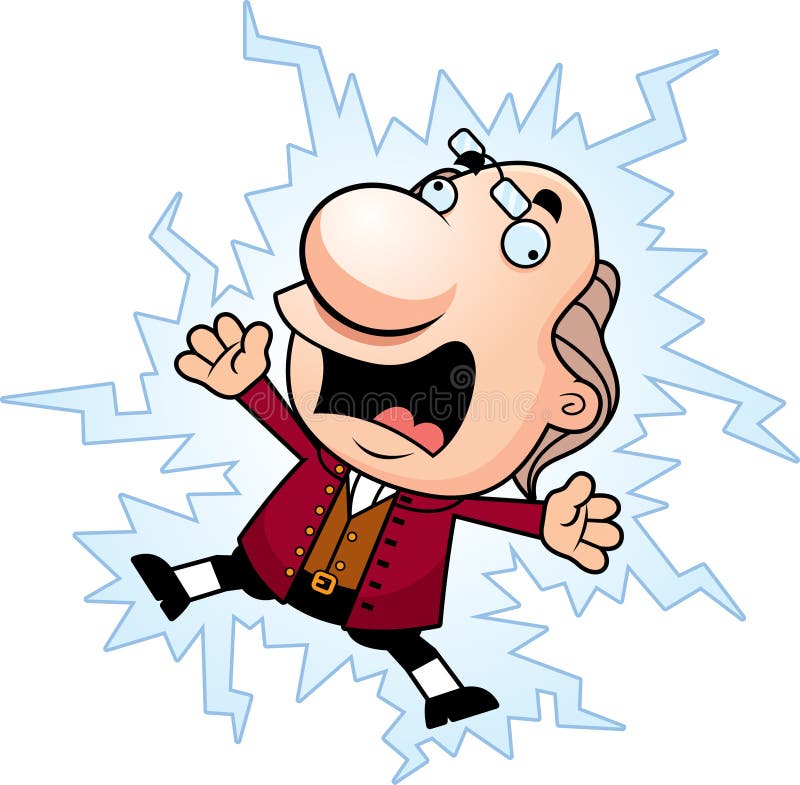 Cartoon Ben Franklin Electrocuted Stock Vector - Illustration of ...
