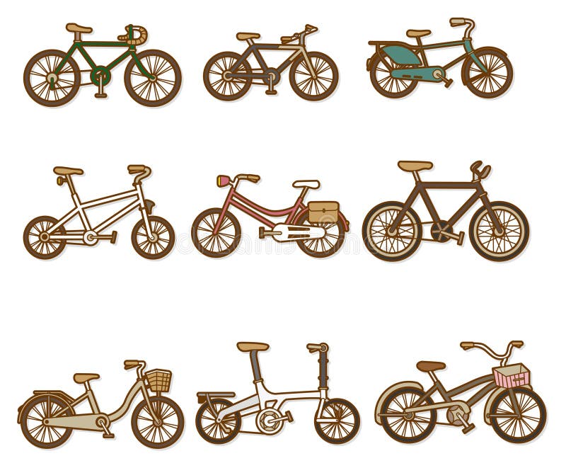 Cartoon Color Bicycle Stock Illustrations – 5,835 Cartoon Color Bicycle ...