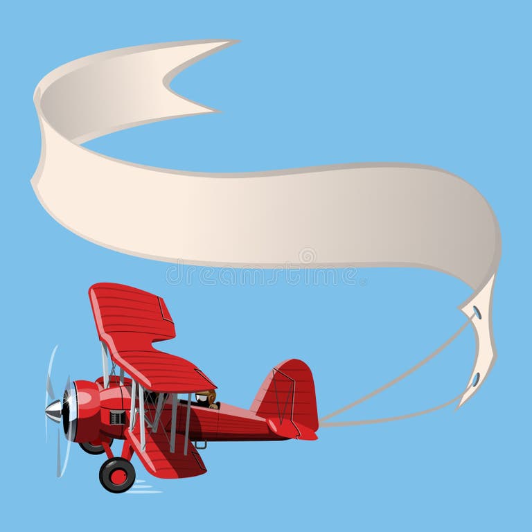 Biplane Banner Stock Illustrations – 886 Biplane Banner Stock ...