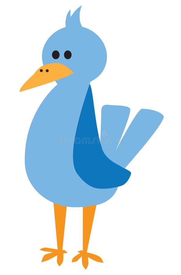 Contemplative Cartoon Bird stock vector. Illustration of waterfowl ...