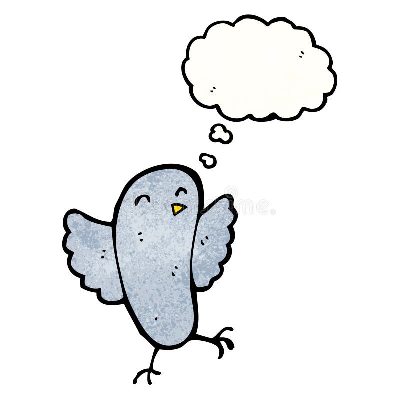 Cartoon bird stock vector. Illustration of hand, thinking - 38047698