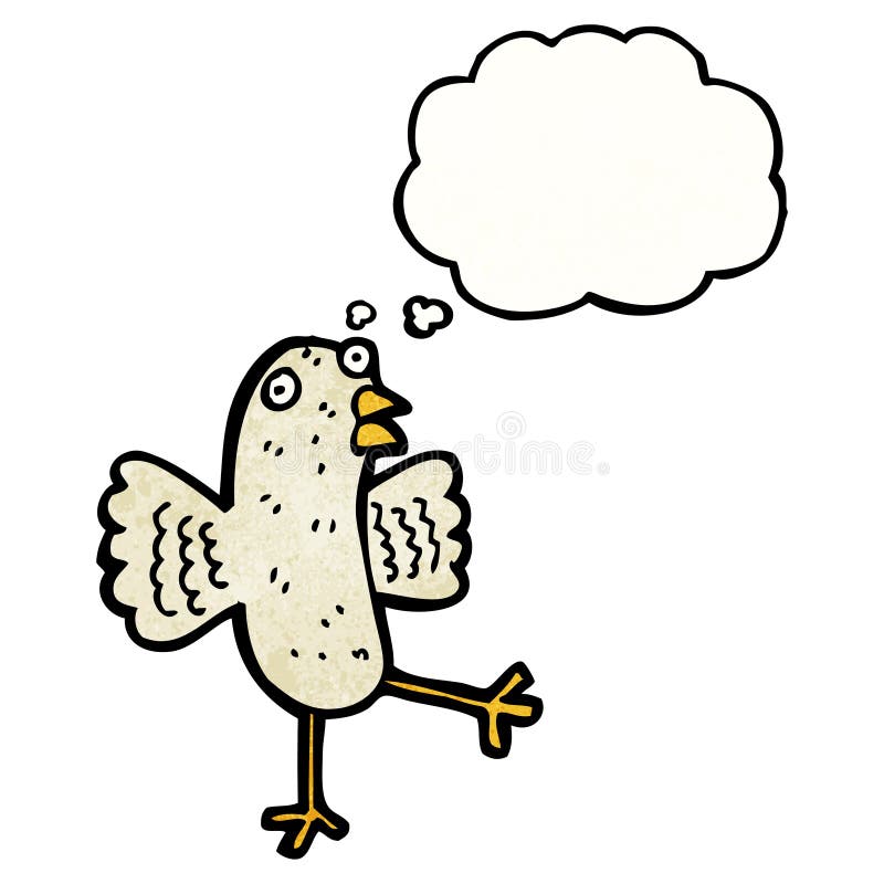 Cartoon bird stock vector. Illustration of thought, funny - 38046038