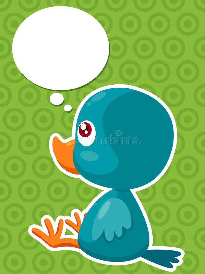 Cartoon bird thinking stock vector. Illustration of eyes - 27650206