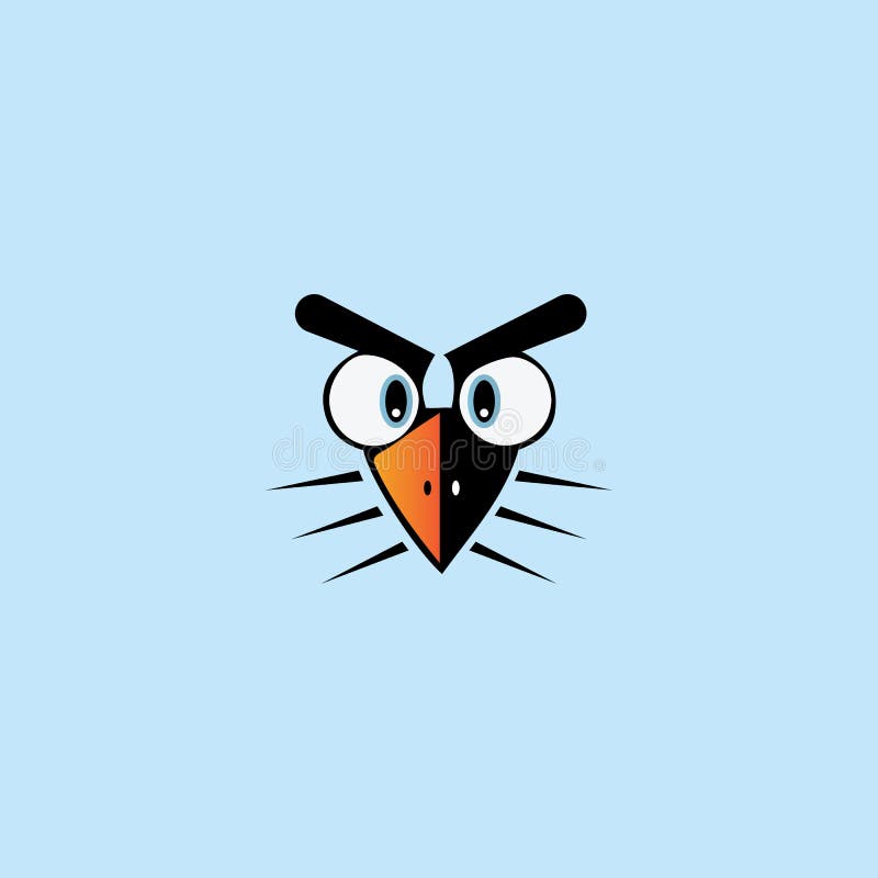 Cartoon Birdies Face Emoticon Design Editorial Stock Image ...