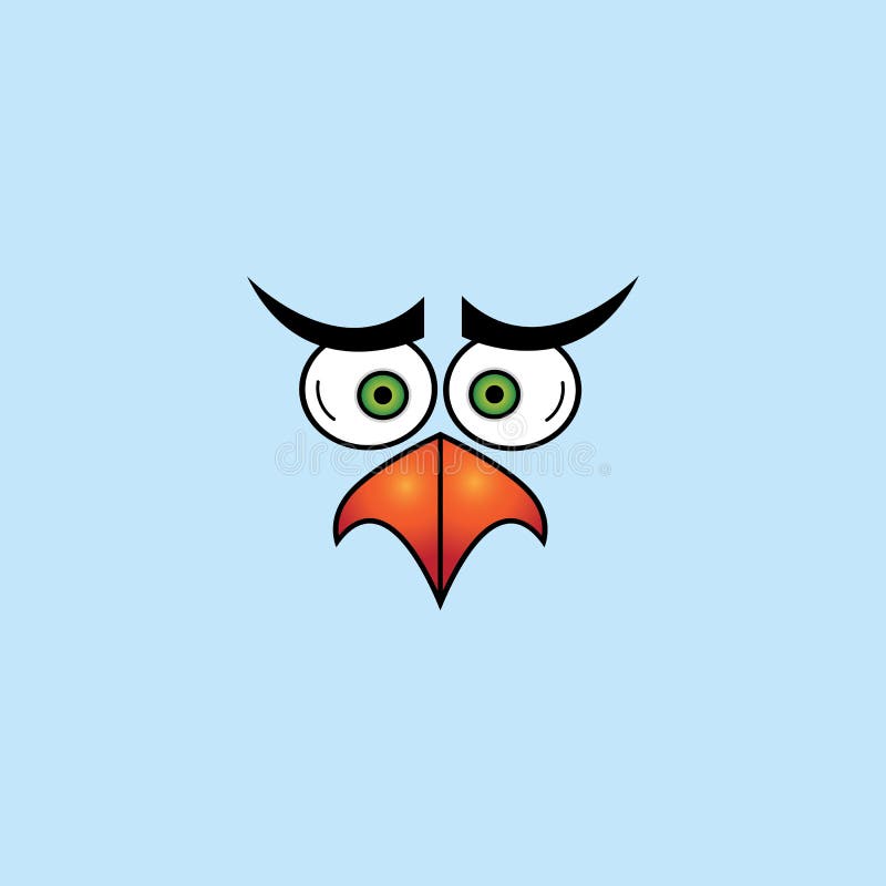 Cartoon Birdies Face Emoticon Design Editorial Photo - Illustration of ...