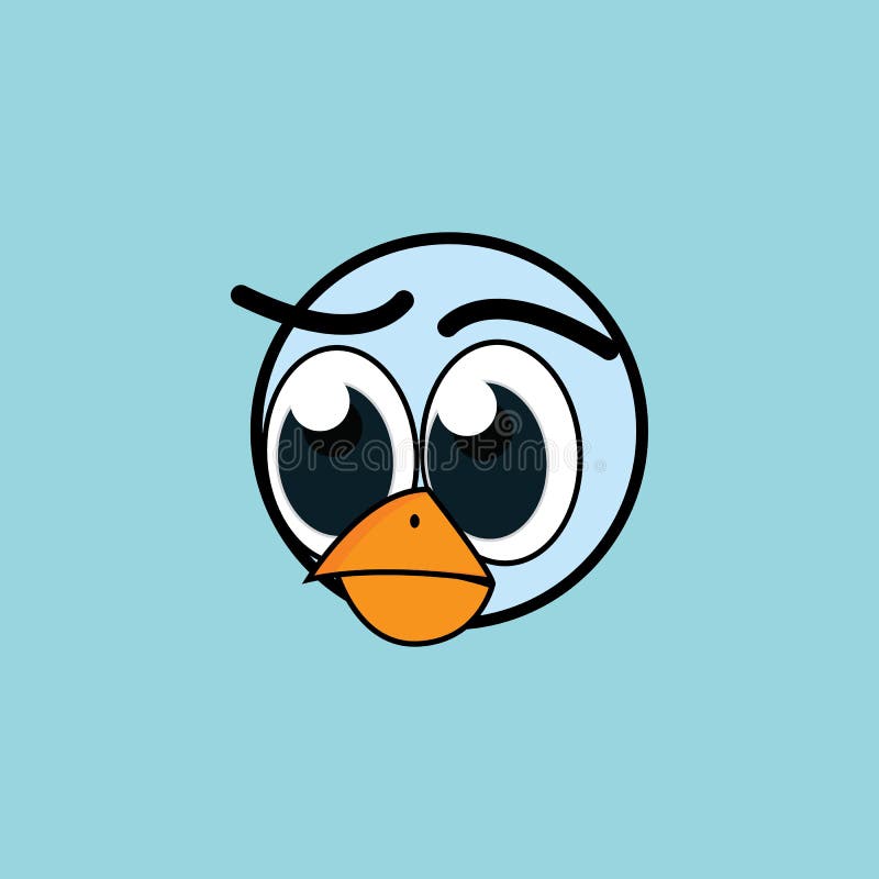Cartoon Birdies Face Emoticon Design Editorial Stock Photo ...