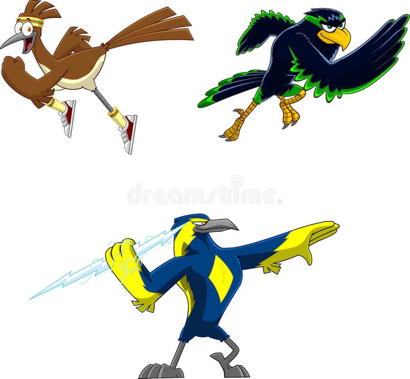 Cartoon Birds Characters. Vector Collection Set Stock Vector ...