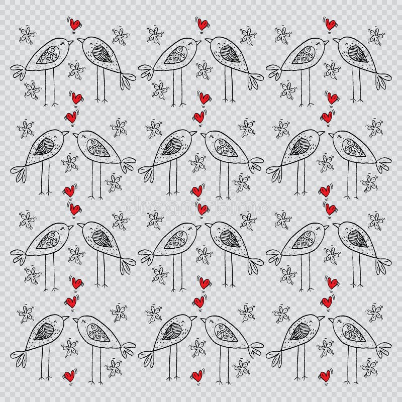 Cartoon birds pattern. stock illustration. Illustration of birds - 86711126