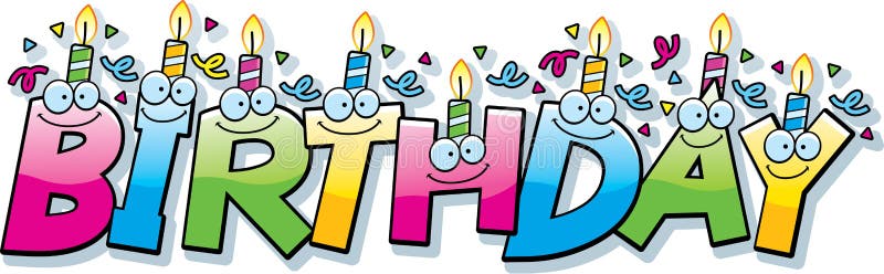 Cartoon Birthday Text stock vector. Illustration of holiday - 47752832