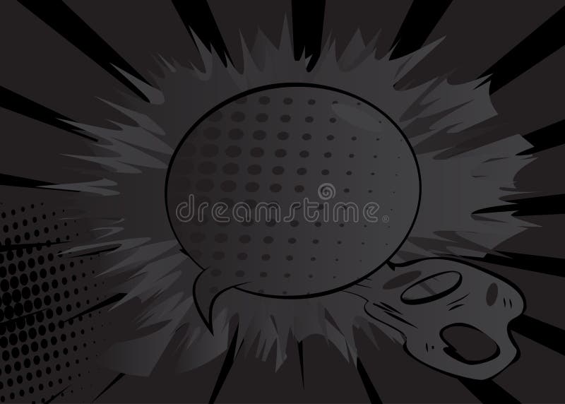 Cartoon Black Background, Comic Book Dark Backdrop. Retro Vector Comics ...