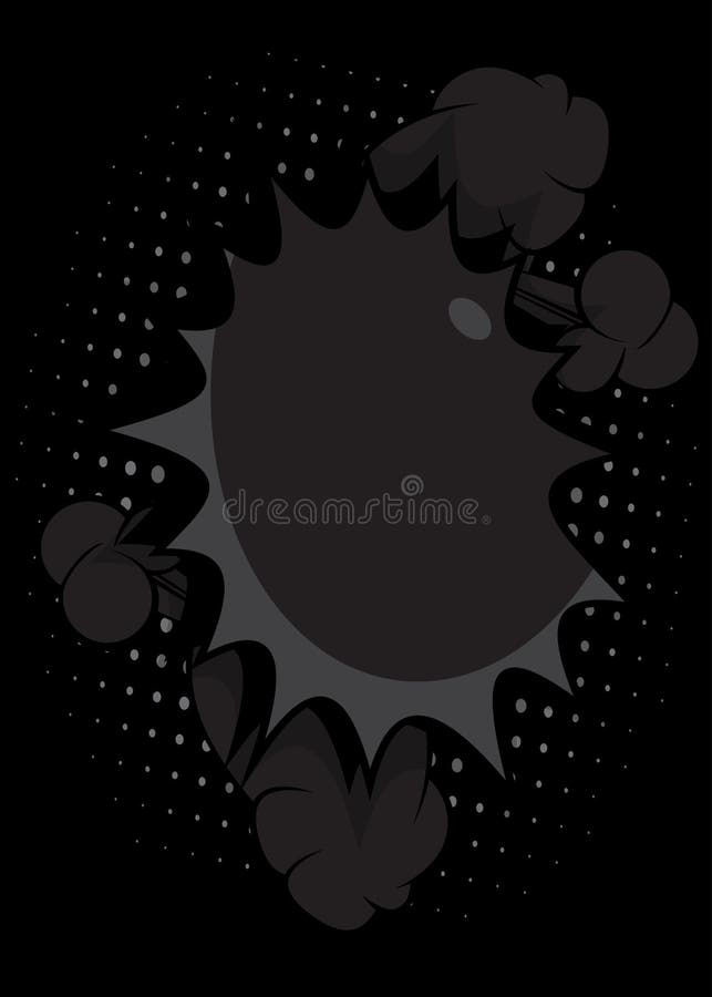 Cartoon Black Background, Comic Book Dark Backdrop. Retro Vector Comics ...