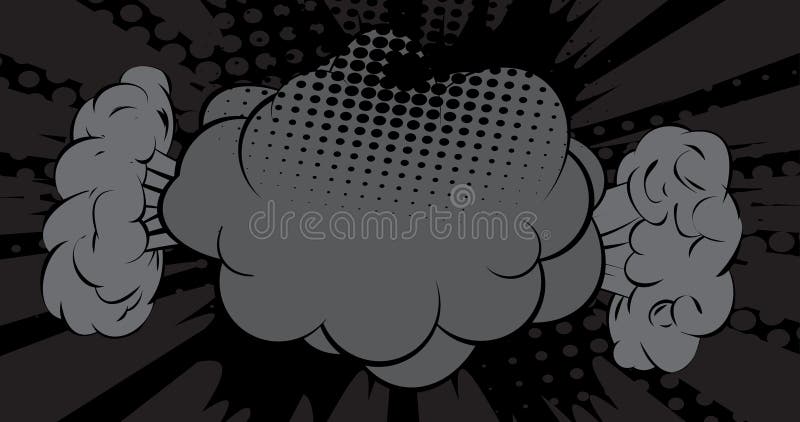 Cartoon Black Background, Comic Book Dark Backdrop. Retro Vector Comics ...