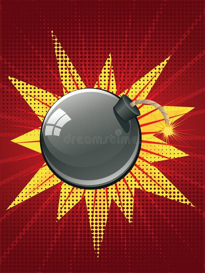 Cartoon Air Bomb stock vector. Illustration of bomb, aggression - 81098266