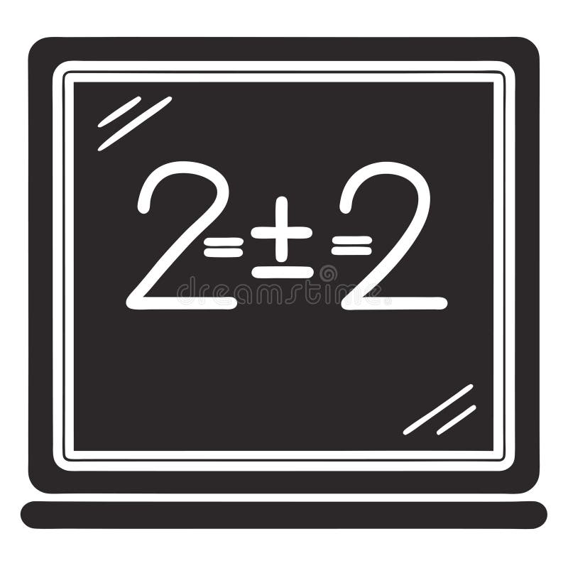 Blackboard with Simple Math Problem: a Symbol of Basic Education Stock ...