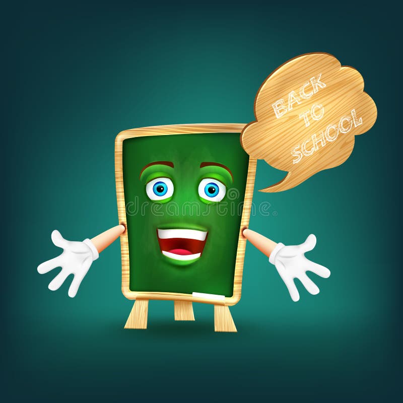 Cartoon Blackboard, Said Back To School. Vector Stock Vector ...