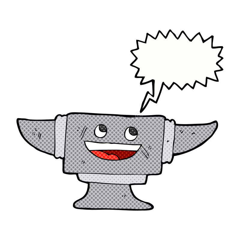 Cartoon blacksmith anvil stock illustration. Illustration of cute ...
