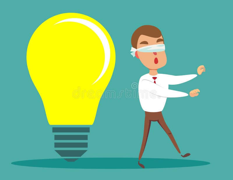 Cartoon blind businessmen. stock vector. Illustration of success ...