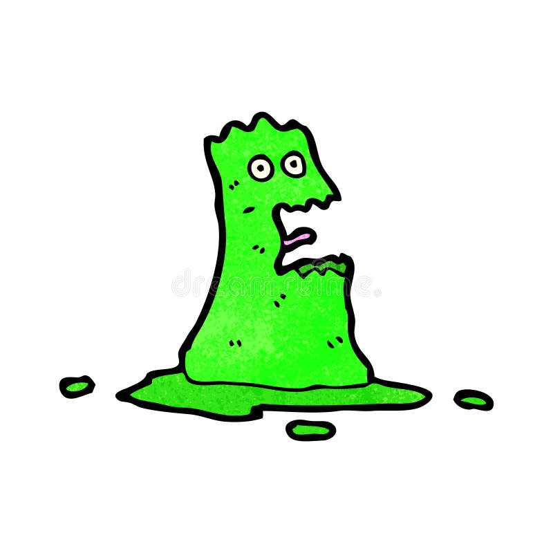 Cartoon blob slime monster stock vector. Illustration of quirky - 38063238