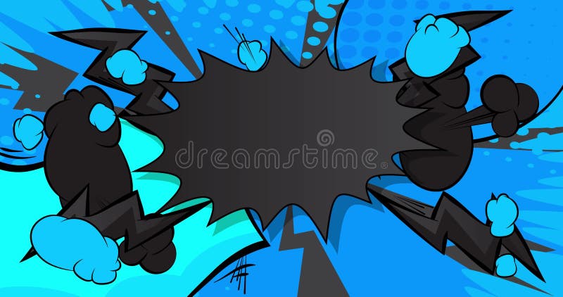 Cartoon Blue and Black Background, Comic Book Backdrop. Stock Video ...