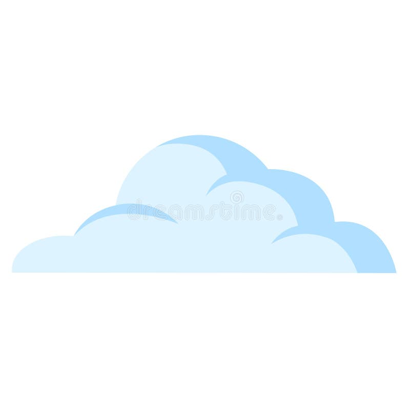 Cartoon Blue Cloud Illustration Vector Isolated Object Stock Vector ...