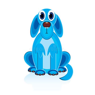 Cartoon Blue Dog stock vector. Illustration of cartoon - 22176203