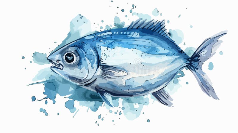 Cartoon Blue Fish Vector Illustration for Creative Projects Stock ...