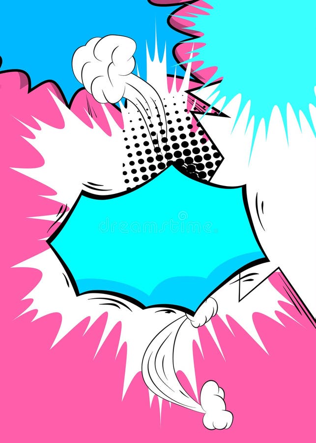 Cartoon Blue, Pink and White Background, Comic Book Vibrant Backdrop ...
