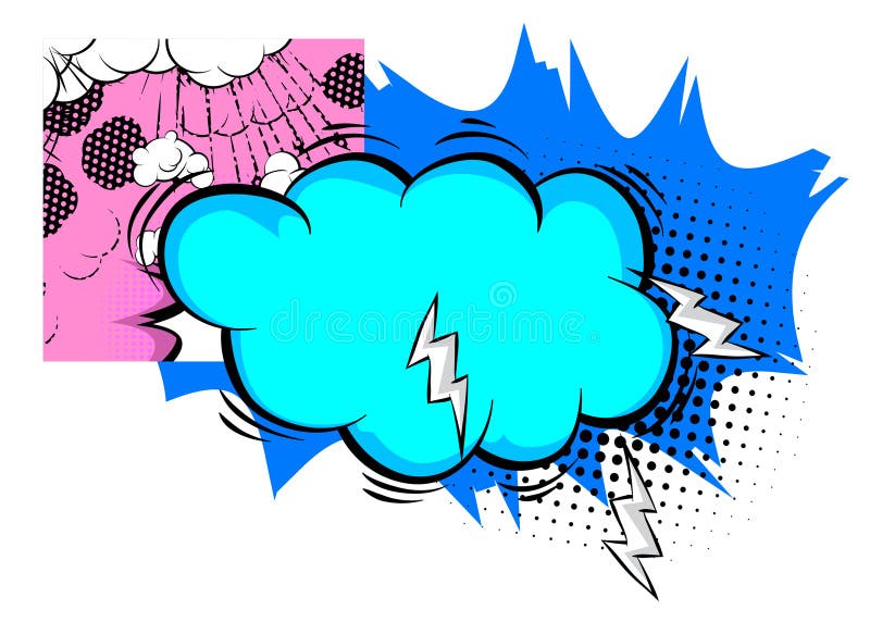 Cartoon Blue, Pink and White Colored Background, Comic Book Vibrant ...