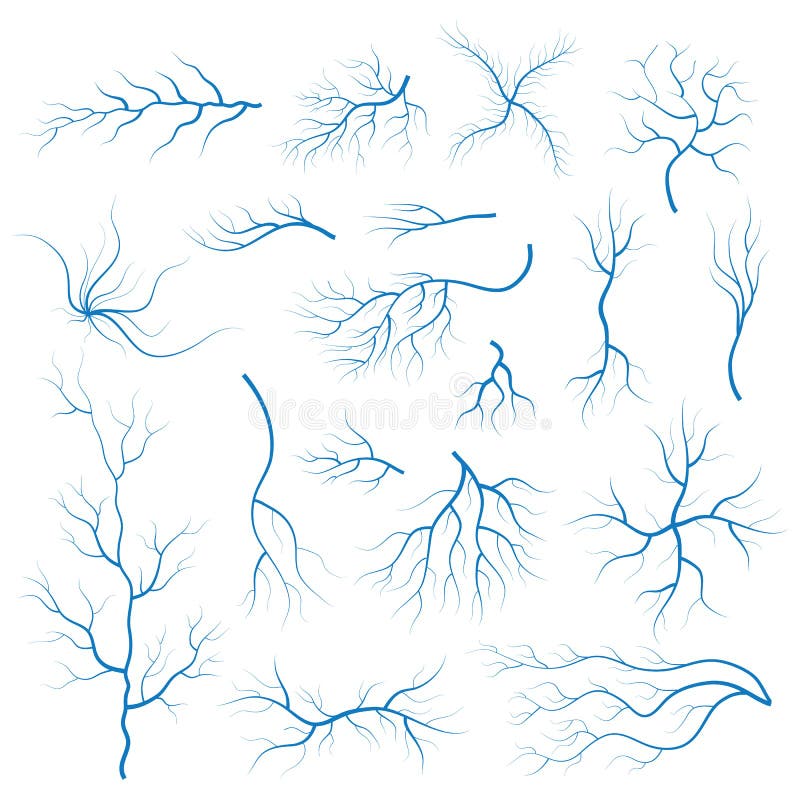 Cartoon Blue River Set. Vector Stock Vector - Illustration of graphic ...