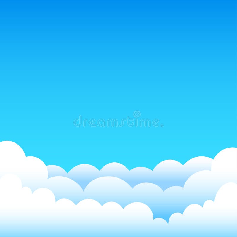 Cartoon blue sky stock vector. Illustration of cloudscape - 68912706