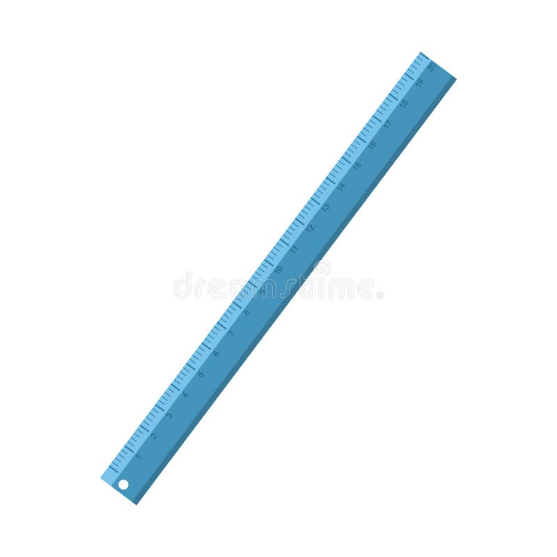Cartoon Blue Stationery Ruler Stock Vector - Illustration of ...
