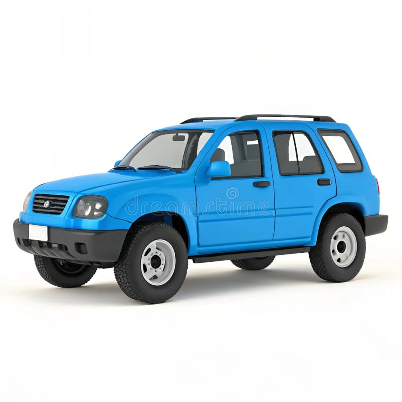 Cartoon blue SUV stock illustration. Illustration of transparent ...