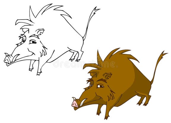 Cartoon boar stock vector. Illustration of cute, logo - 14468941