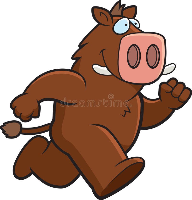 Cartoon Boar stock vector. Illustration of running, animal - 6197328