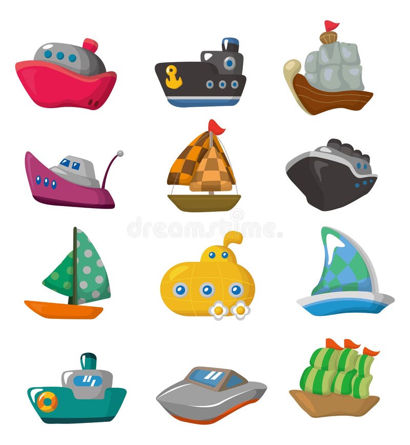 Cartoon boat icon stock vector. Illustration of lifeboat - 21514139