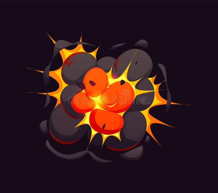 Cartoon Bomb Explosion Blast Effect, Explode Burst Stock Vector ...